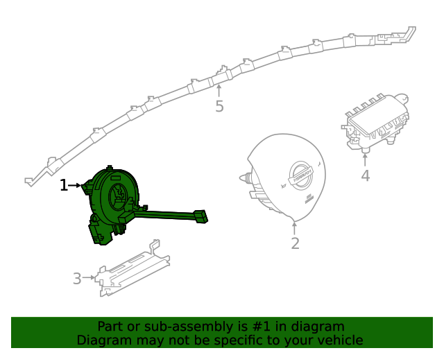 25554-6CA2A - Clock Spring - 2018-2023 Nissan | Nissan OEM Parts Direct