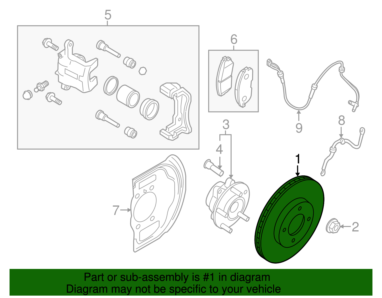 2014-2023 Nissan Disc Brake Rotor Front 40206-4BT0B | OEM Parts Online