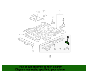 65629-SCV-A00ZZ - Side Member Rail Gusset 2003-2011 Honda Element ...