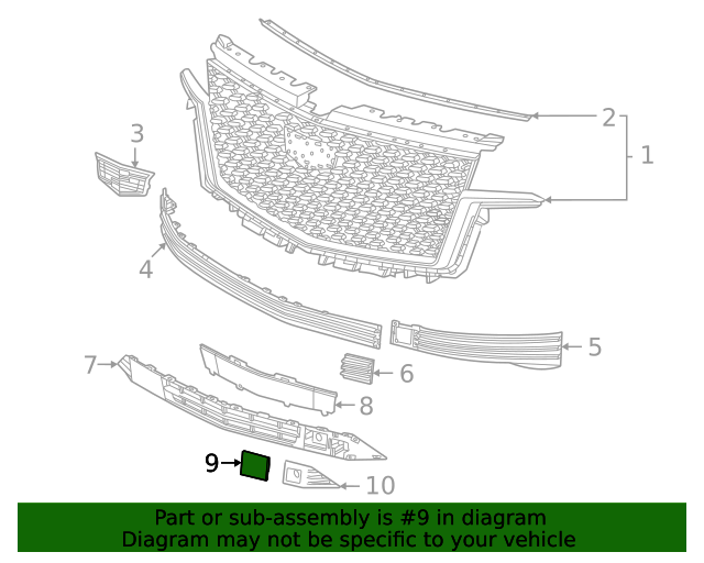 2021-2024 Cadillac Black Auxiliary Heater Wiring Harness Cover 84371234 ...