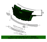 2022-2024 Cadillac Galvano Silver Front Upper Grille 85000004 GM ...