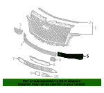 2021-2024 Cadillac Front Driver Side Grille 84370819 GM | GMPartsDirect.com
