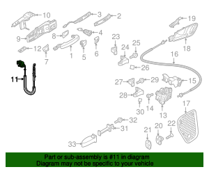 5N0-837-017-D - Door Latch Cable 2015-2024 Audi | AutoNationParts.com