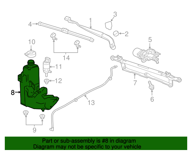 84454003 - Windshield Washer Solvent Container 2015-2017 GM ...