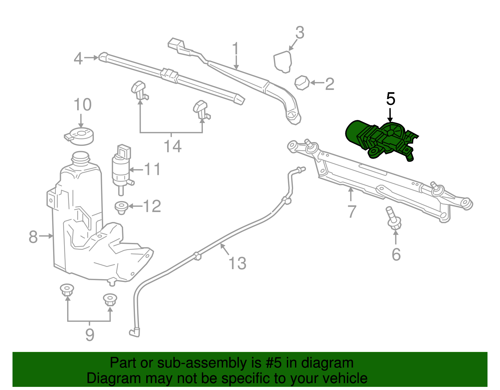 2015-2022 GM Wiper Motor 84916791 | OEM Parts Online