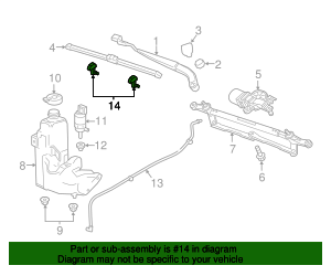 2015-2022 GM Windshield Washer Nozzle 22944961 GM | GMPartsDirect.com