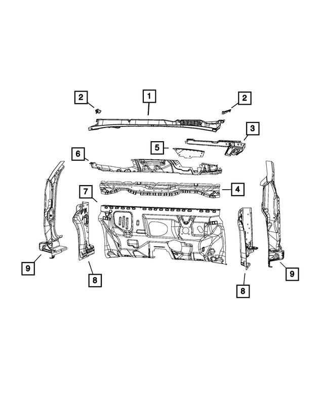 2020-2022 Fiat 500X Dash Cross-Member 68391963AA | Mopar Estores