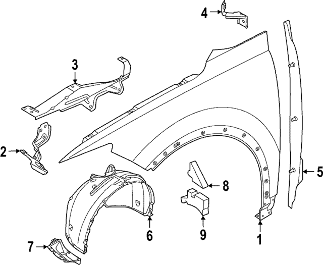 2022-2024 Audi Center Bracket 89A-821-470 | TascaParts.com