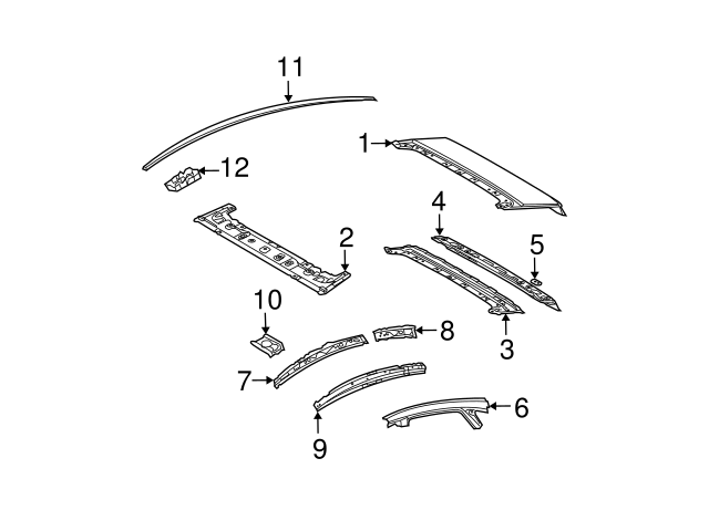 75556-47041-B1 - Roof Molding 2010-2015 Toyota | AutoNation Parts
