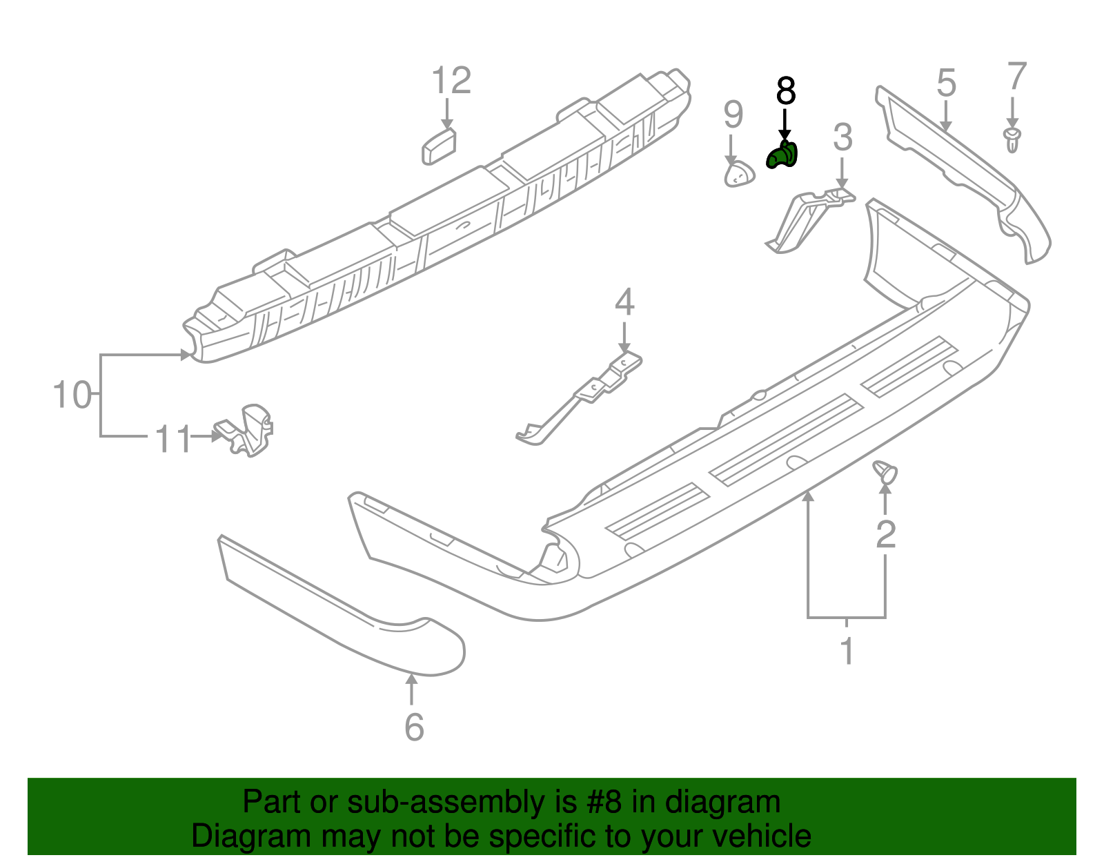 1996-1999 Nissan Pathfinder Side Cover Retainer 85284-0W000 | Ziegler ...
