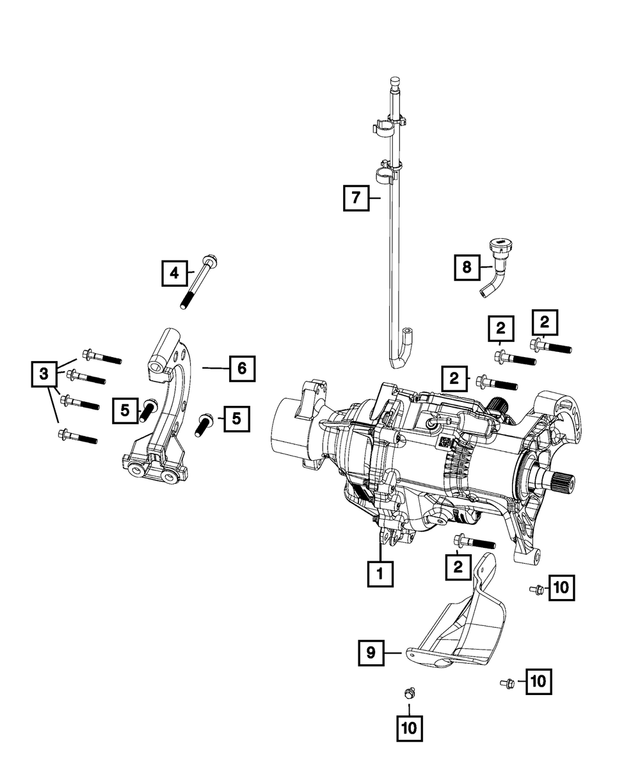 52123854AB - Power Transfer Unit Bracket 2014-2016 Mopar | Mopar ...