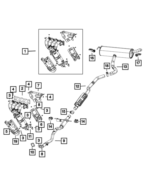 Exhaust System for 2019 Jeep Cherokee | Mopar.com National eStore
