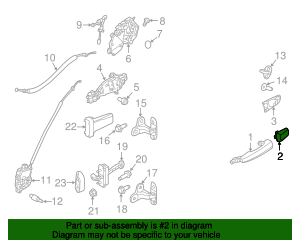 Genuine OEM Exterior Door Handle Cover Part# LR025406 Fits 2012-2023 ...