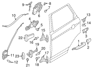 Genuine OEM Exterior Door Handle Cover Part# LR025406 Fits 2012-2023 ...