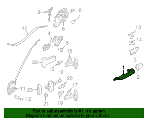 Genuine Handle, Outside for 2013-2018 Land Rover | Land Rover Part ...