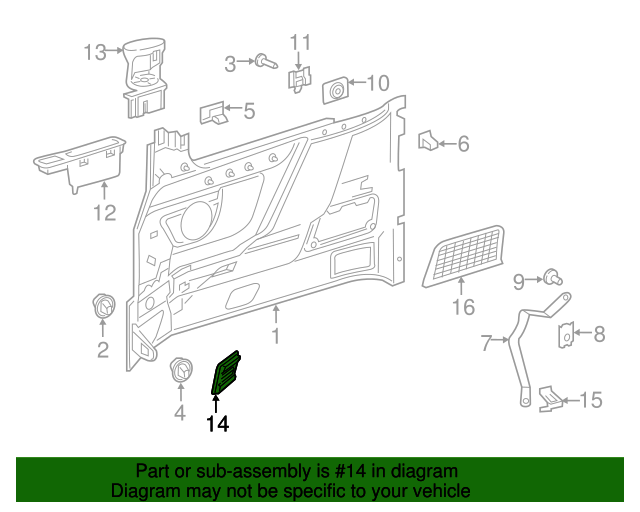 447-830-31-00-9051 - Vent Screen 2016-2023 Mercedes-Benz Metris ...