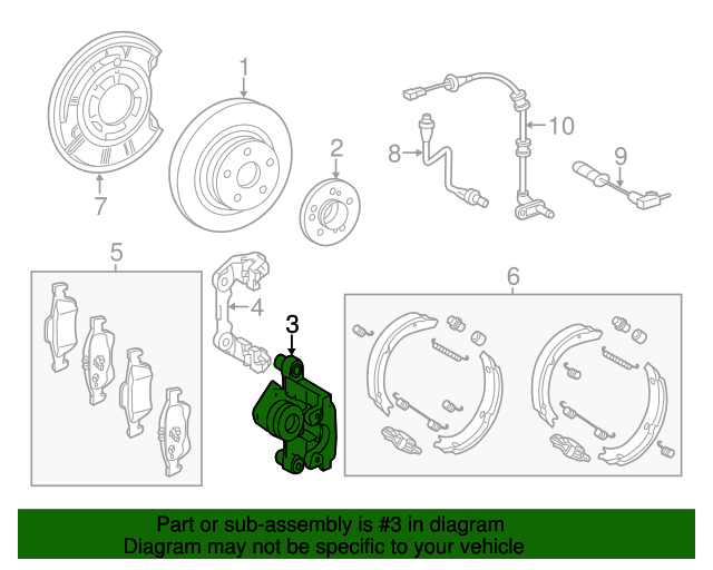 212-423-68-98 - Disc Brake Caliper 2010-2018 Mercedes-Benz ...