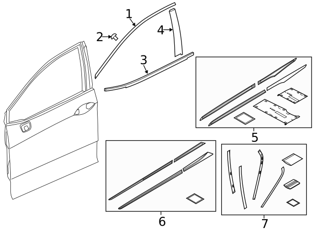 72425-TRT-A01 - Molding Assembly R Front Door Sash - 2018-2020 Honda ...