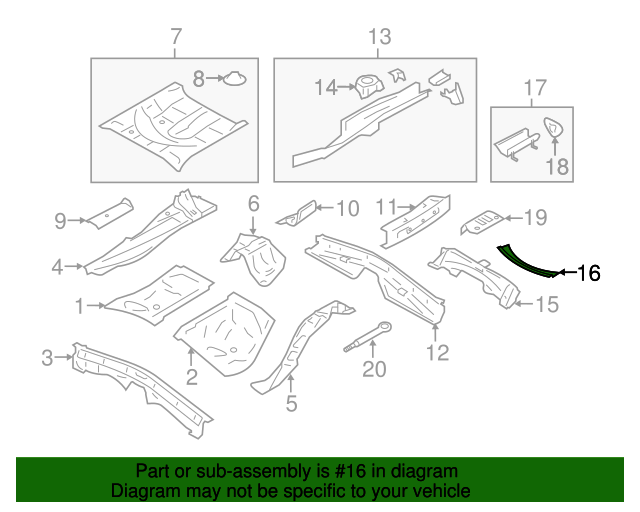 2013-2020 Toyota Cross-Member SU003-01337 | OEM Parts Online