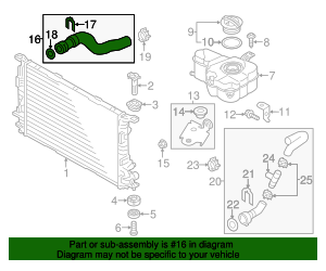 4H0-121-101-F - Upper Hose 2011-2012 Audi A8 Quattro | Audi OEM Parts