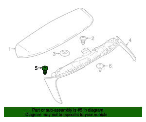 51629908702 - 2016-2020 BMW X1 Lower Air Guide Screw (51-62-9-908-702 ...