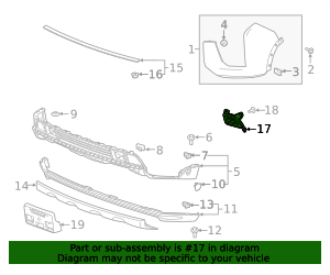 2020-2022 Chevrolet Front Passenger Side Fog Lamp Opening Insert ...