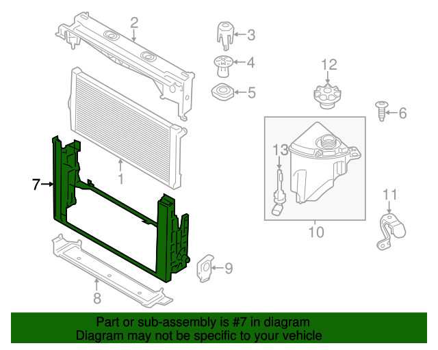 17-11-7-804-617 - Lower Support - 2010-2019 BMW | Buy BMW Parts Now