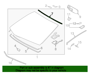 2018-2021 Lexus Upper Molding 75533-50070 | OEM Parts Online