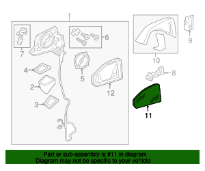 2017-2024 Audi Mirror Glass 4M0-857-536-G | Audi USA Parts