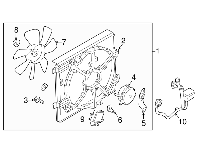 2011-2017 Nissan Juke Radiator Fan Motor 21487-1KC0C | Coulter Nissan Parts