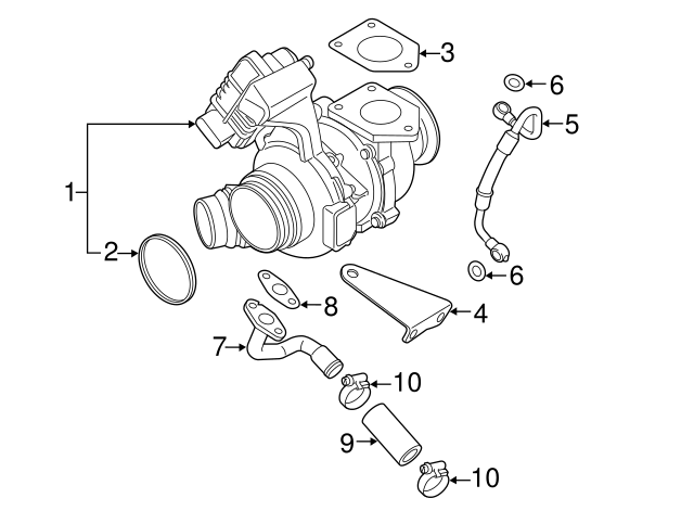 Genuine BMW 11-62-8-519-884 | Turbocharger Gasket | FREE Shipping on ...