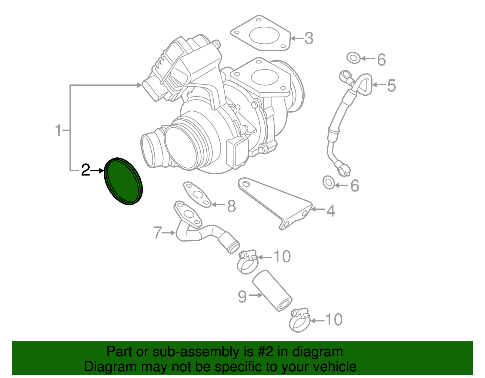 11617796622 - 2011-2019 BMW Turbocharger Seal (11-61-7-796-622) | BMW ...