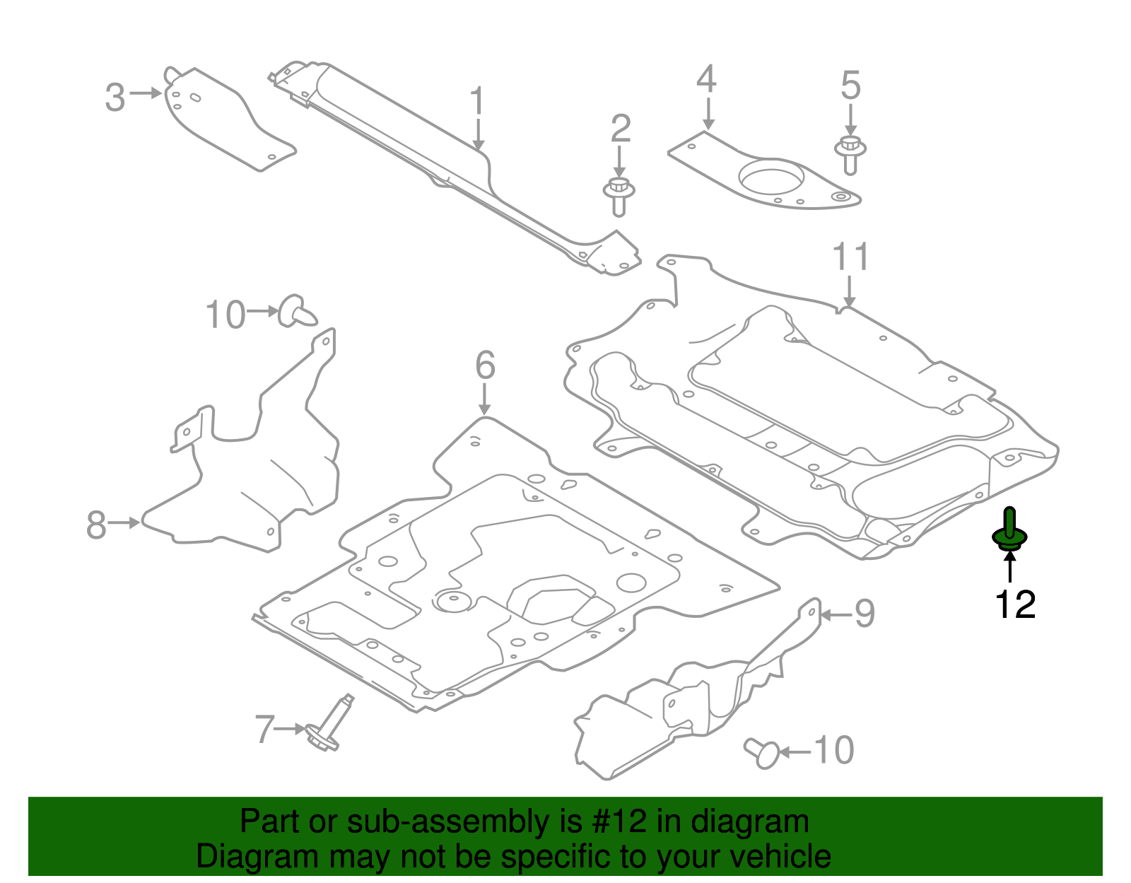 Genuine OEM Under Cover Bolt Part# LR033163 Fits 2014-2023 Land Rover ...