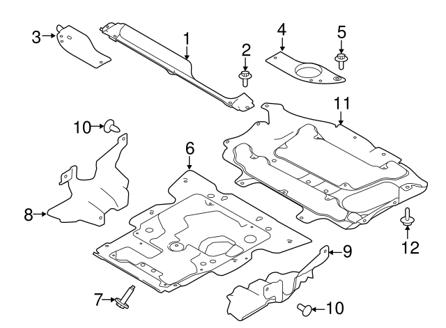 2017-2023 Land Rover Discovery Radiator Support Access Cover LR082525 ...