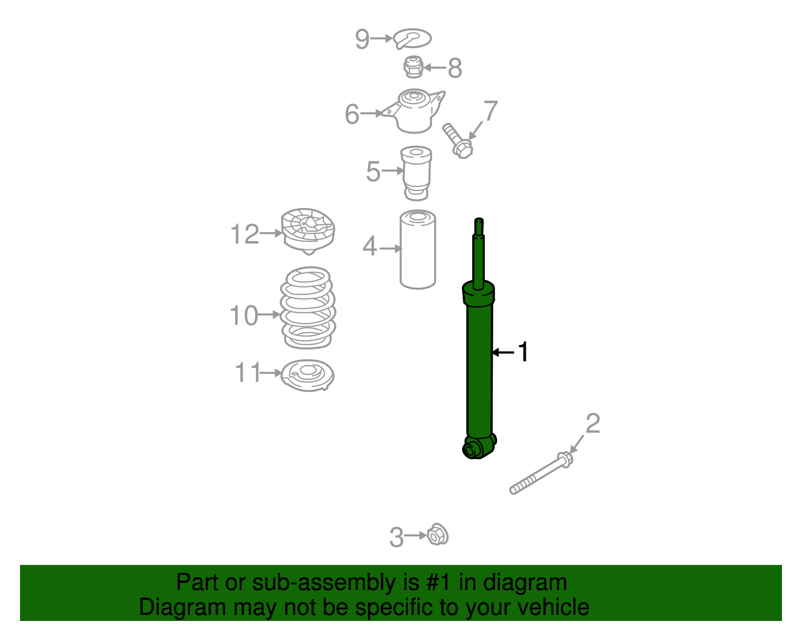 8W0-413-031-BF - Shock Absorber 2018-2024 Audi | Audi OEM Parts