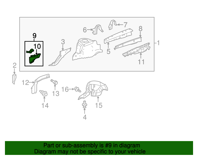 2014-2019 Toyota Highlander Support Assembly 53708-0E010 | Toyota Parts ...