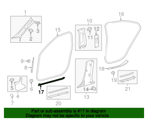 67913-33161-C0 - Door Sill Plate 2013-2018 Lexus | AutoNationParts.com