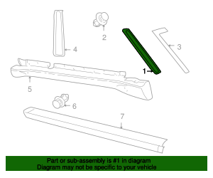 DCB500070PMA - Body B-Pillar Molding 1999-2004 Land Rover Discovery ...