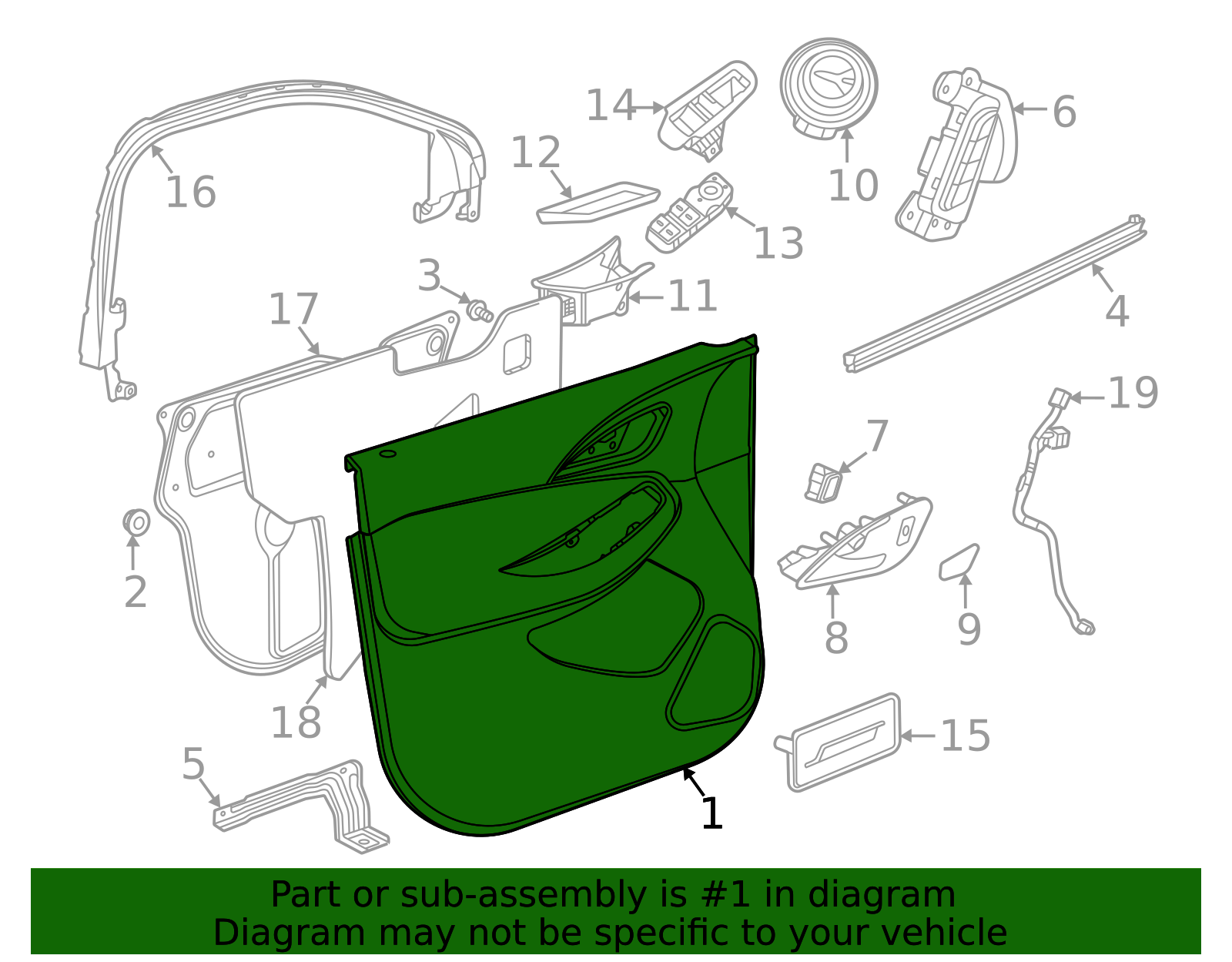 42751788 - Door Trim Panel 2020-2022 Buick Encore GX | Big 3 Auto Parts
