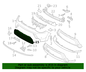 86561-B2000 - Lower Grille 2014-2016 Kia Soul | Kia.Parts Store