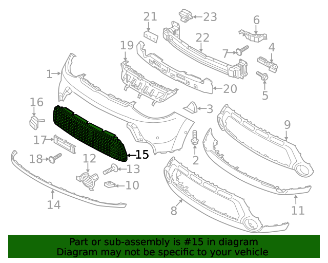 86561-B2000 - Lower Grille 2014-2016 Kia Soul | Kia.Parts Store