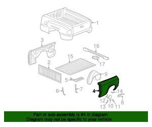 15758520 - Passenger Side Truck Bed Panel - 1999-2005 GM | World Parts ...