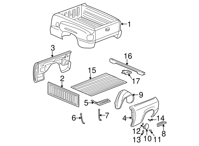1999-2005 GM Passenger Side Truck Bed Panel 15758520 | GMPartsDirect.com