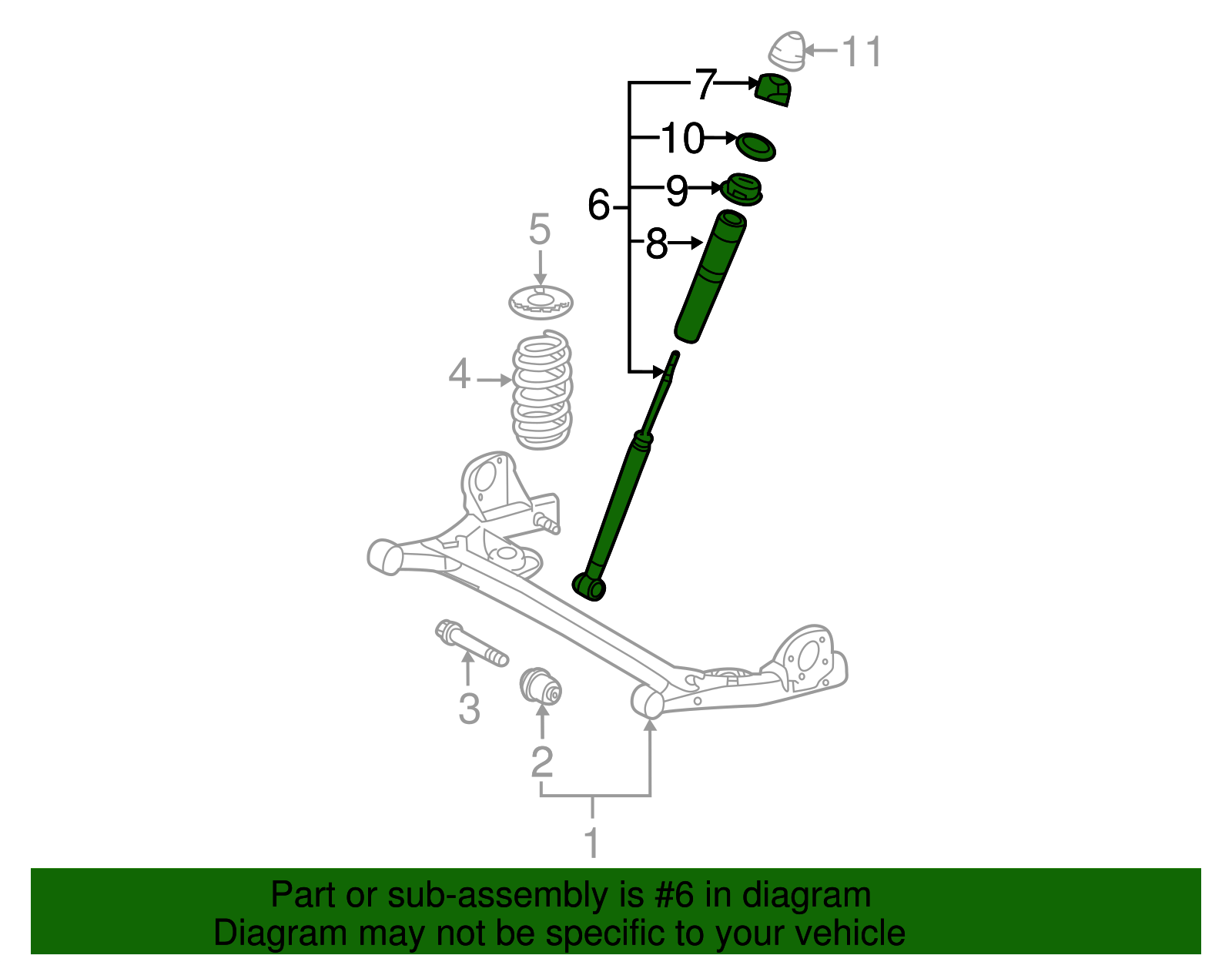 Genuine Toyota Shock Absorber part# 48531-09A90 for 2015-2020 Toyota ...