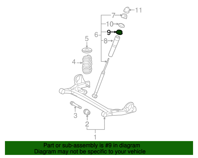 90080-94196 - Shock Mount Insulator 2004-2020 Toyota Sienna ...