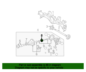 Genuine Toyota Differential Pinion Bearing (Front, Rear) part# 90366 ...