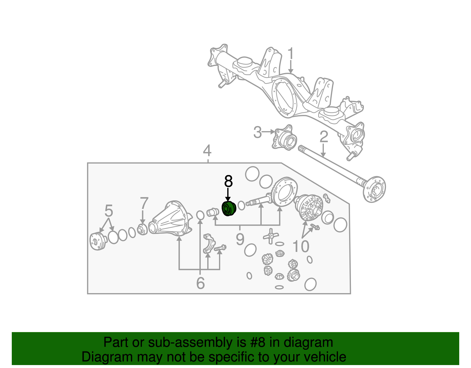 Genuine Toyota Differential Pinion Bearing (Front, Rear) part# 90366 ...