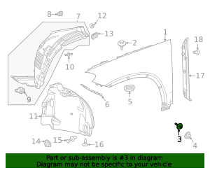099-990-06-00 - Fender Mount Stud 2020-2021 Mercedes-Benz | Mercedes ...