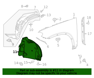 167-690-06-12 - Fender Splash Shield 2020-2023 Mercedes-Benz ...