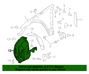 2012-2019 Land Rover Range Rover Evoque Shield - Splash LR027395 | OEM ...